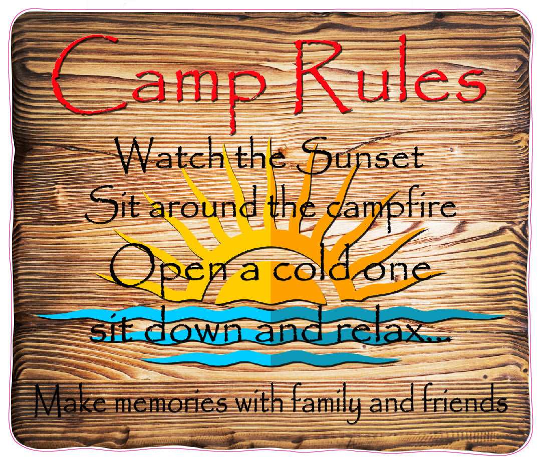 Camp Rules Sign