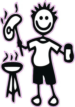 Build a Stick Family - Dad Barbeque Decal | Nostalgia Decals Stick ...