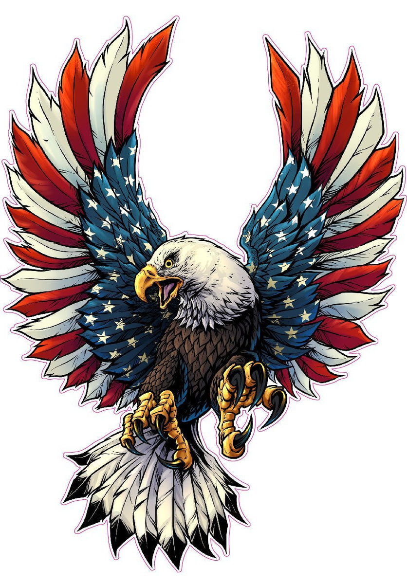 American Decals | Nostalgia Decals Patriotic Die Cut Vinyl Stickers ...