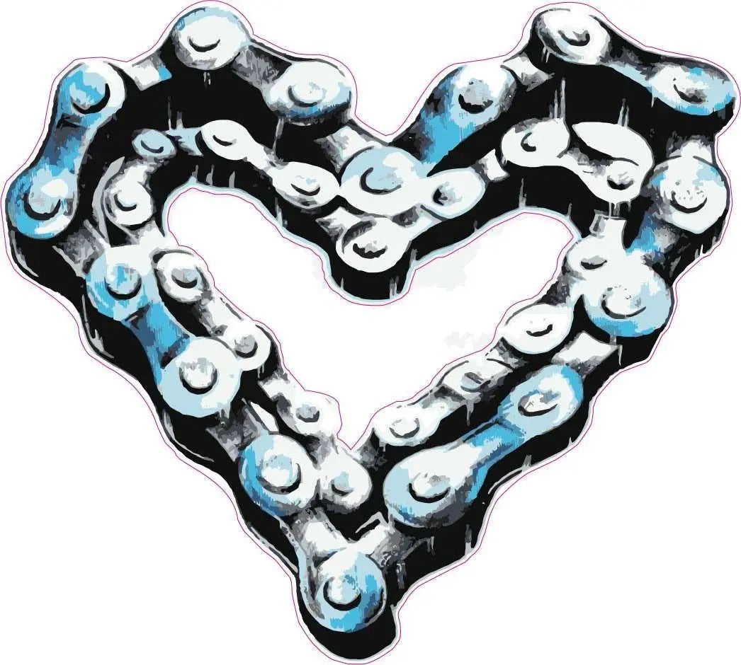 Chain Heart Decal | Nostalgia Decals Retro Vinyl Stickers – Nostalgia ...