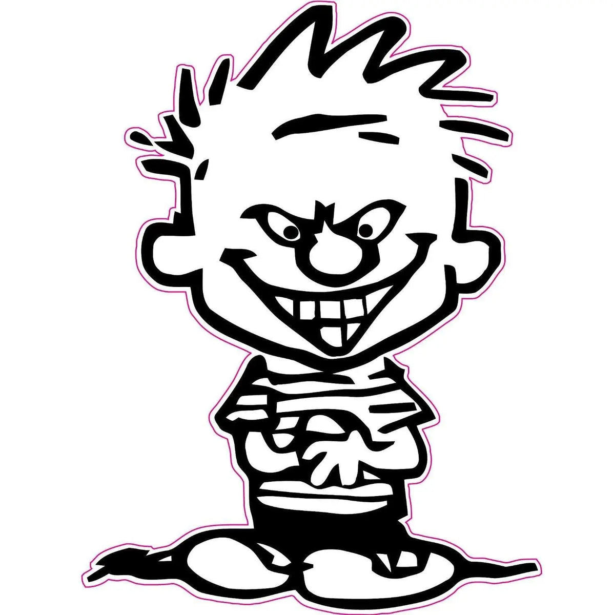 Evil Calvin Decal | Nostalgia Decals Retro Vinyl Stickers – Nostalgia ...