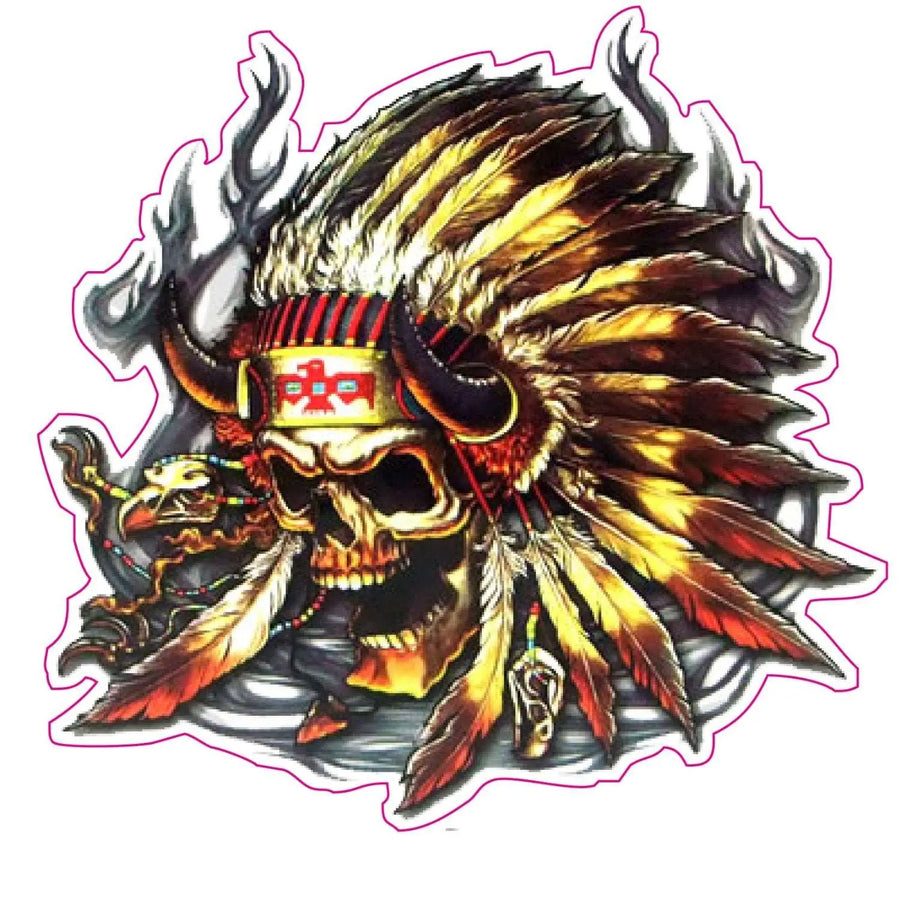 Indian Skull Decal | Nostalgia Decals Retro Vinyl Stickers – Nostalgia ...