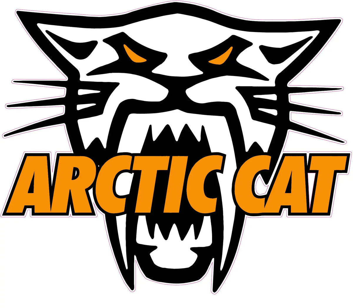 Arctic Cat head Orange Decal | Nostalgia Decals Vinyl Snowmobile ...