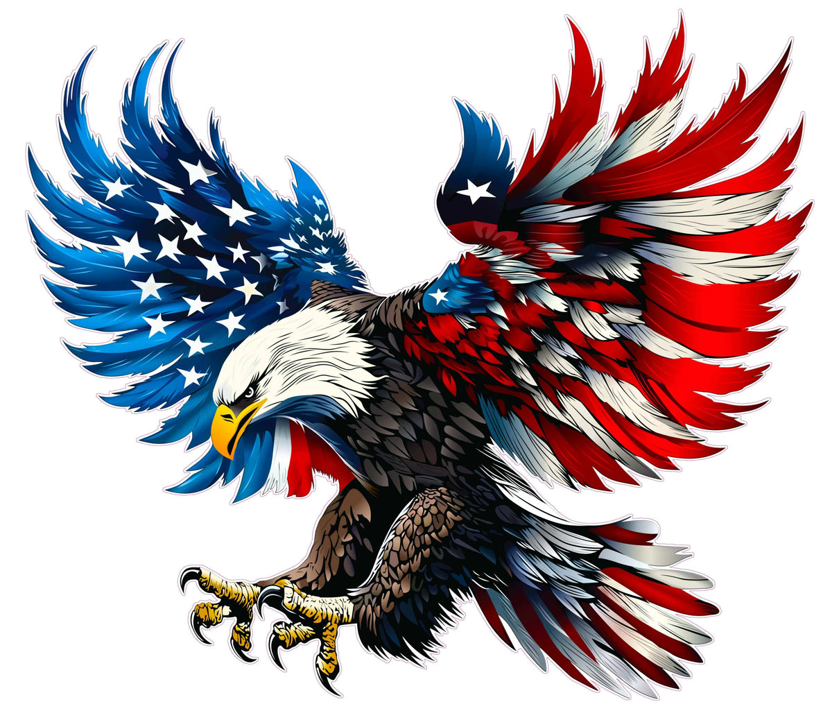 American Flag Decals - Patriotic Bald Eagle Designs – Nostalgia Decals ...