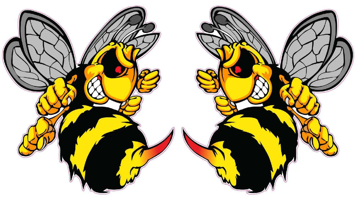 Stinger Bees Decal Pair | Nostalgia Decals Vinyl Snowmobile Stickers ...