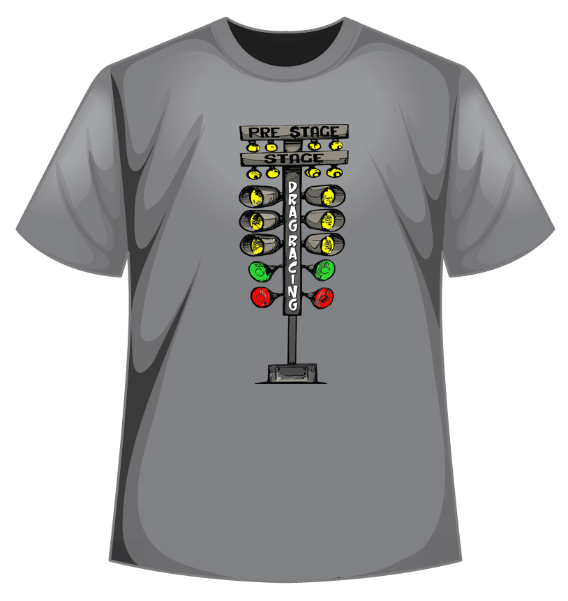 Drag racing tree T-Shirt – Nostalgia Decals Online