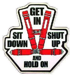 Get in Sit Down and Hold on Decal | Nostalgia Decals Retro Vinyl ...