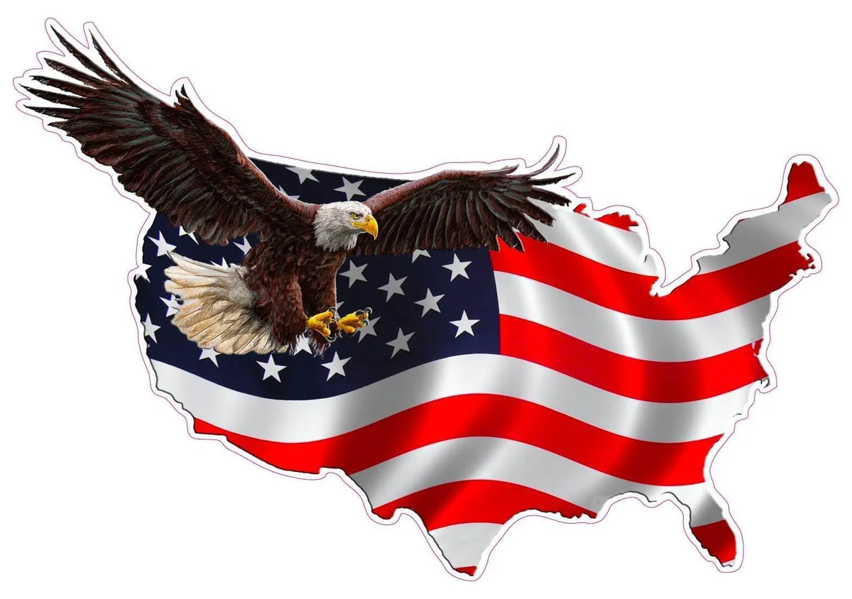 American Eagle United States V1 Decal | Nostalgia Decals Patriotic ...