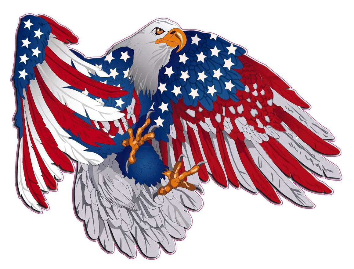American flag patriot Eagle Decal | Nostalgia Decals Patriotic Vinyl ...