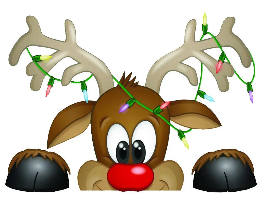 Rudolph the Red Nose Reindeer Window and Wall Decor Decal Version 2 ...